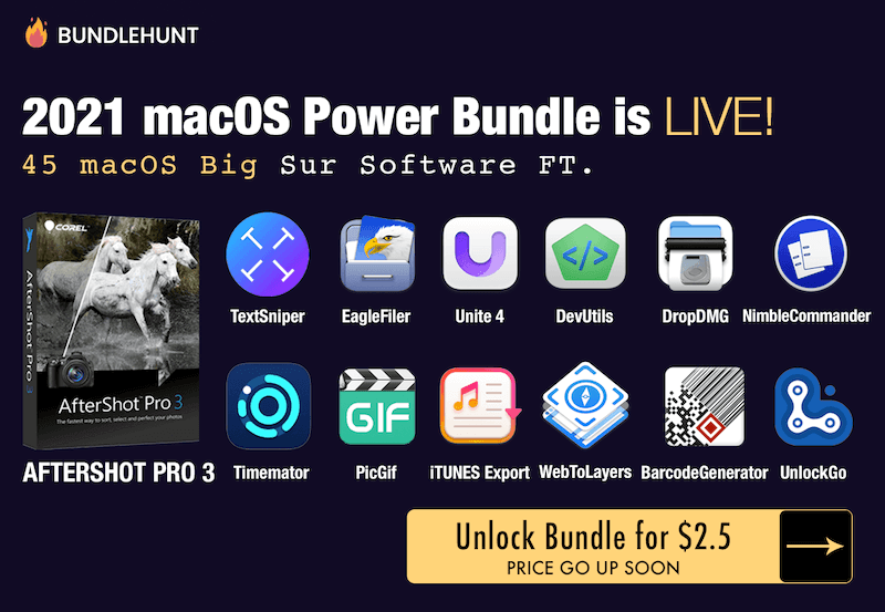 90% off BundleHunt 2021 macOS Power Bundle! 49 “Big Sur” Compatible macOS Apps – Our Generation